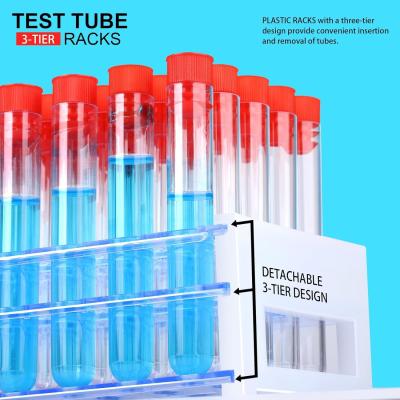 Chine Clear Plastic Test Tubes With Caps And Holder Rack For Nurse Party Decorations Halloween Party Favors à vendre