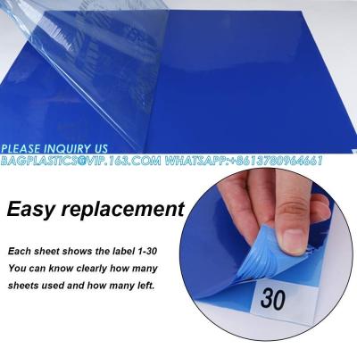 China Sticky Mats For Cleanrooms, Walk Off Tacky Mats For Construction Home Pets Warehouse Garage 24