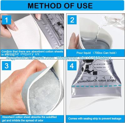 Chine Disposable Urine Bags, Pack Travel Pee Bags, Unisex Urinal Bag Vomit Bags Travel Traffic Jam Emergency Portable à vendre