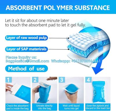 Chine Disposable Urine Bags, Pack Travel Pee Bags, Unisex Urinal Bag Vomit Bags Travel Traffic Jam Emergency Portable à vendre