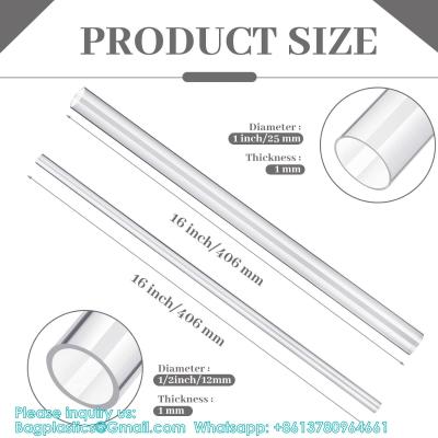 China Acrylic Tube, Clear Plastic Pipe Tube 15.5'' Length Clear PVC Pipe Round Polycarbonate Tubing Chemical Resistant for sale