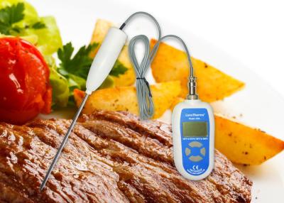 China Alarma alta-baja de la temperatura del termómetro de la comida de Digitaces del laboratorio con la punta de prueba del acero inoxidable en venta
