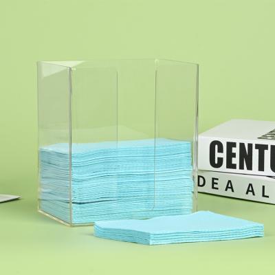 Cina SJ Plastic Custom Dental Storage Box High Quality Acrylic Dental Bib Holder Dental Bib Dispenser OEM Wholesale in vendita