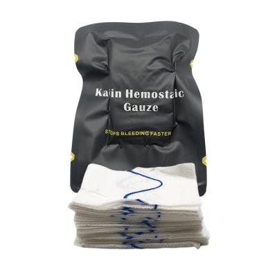 Cina SJ Kaolin Clay High Performance Stop Bleeding Gauze First Aid Wound Dressing Hemostatic Gauze in vendita