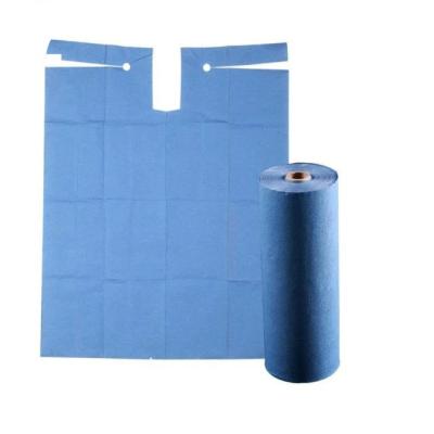Cina SJ Medical Custom Logo Printed Colorful Dental Bibs 3 ply Disposable Dental Bib Roll Paper in vendita