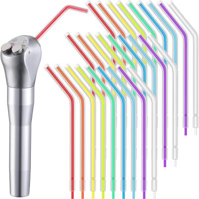 Cina SJ Dental Air Water Spray Triple Syringe Colorful Clear Handpiece W Nozzles Dental Three Way Syringe in vendita