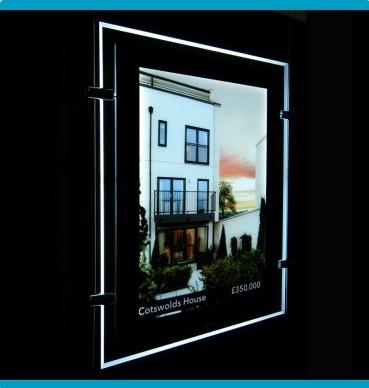 Cina Doppia scatola leggera esile di cristallo acrilica dell'interno del lato LED per la pubblicità dell'esposizione di pannello A4 in vendita