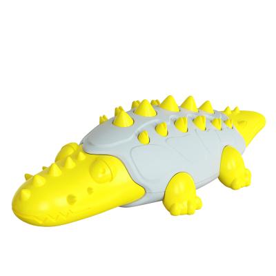 Cina Explosive Crocodile Leaking Ball Resistant To Biting Dog Bite Toy Teeth Cleaning Molar Stick Toy in vendita