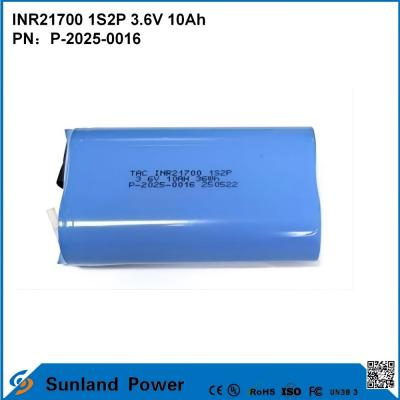 중국 INR21700 1S2P 3.6V 10Ah 고출력 방전 배터리 (고출력 요구 장치용) 판매용