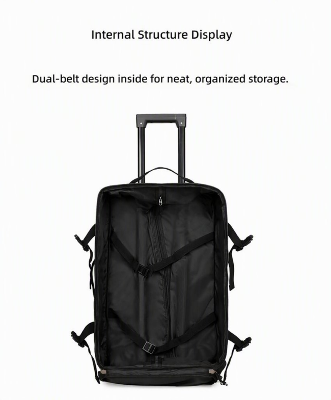 Main compartment with inner securing straps