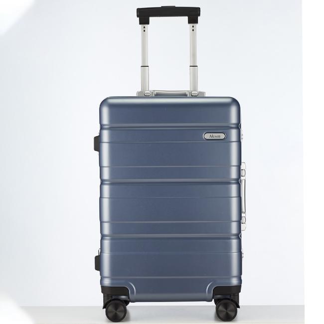 Blue PC hard-shell suitcase