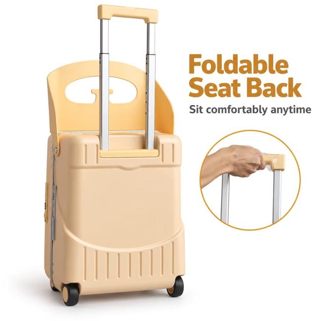 Foldable seat back and trolley handle