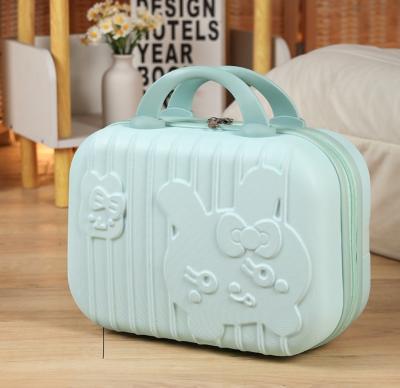 China Main Material ABS Portable Makeup Storage Box with Mirror Cosmetic Case for Girls Women Feature Light Weight Daily Life for sale