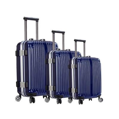 China 360 Degree Wheel Vintage PC Malet De Viaj Business Luggage Set 2 Pieces with Tsa Lock and Front Open Suitcases Luxury Style for sale