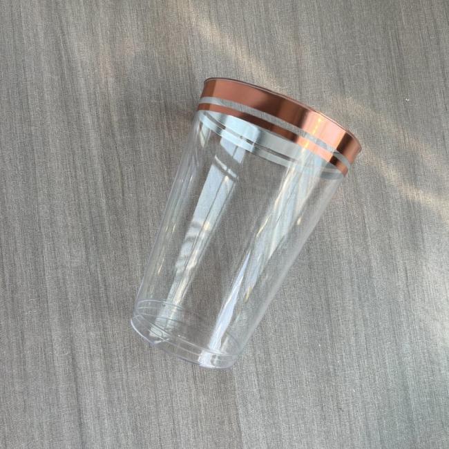 China Manufacturer Custom Printing Logo Cup Juice Clear Cold Drink Disposable Plastic Cups