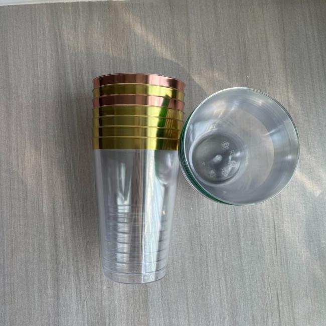 China Manufacturer Custom Printing Logo Cup Juice Clear Cold Drink Disposable Plastic Cups