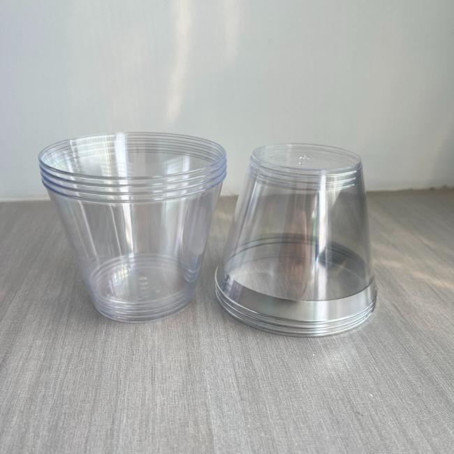 China Manufacturer Custom Printing Logo Cup Juice Clear Cold Drink Disposable Plastic Cups