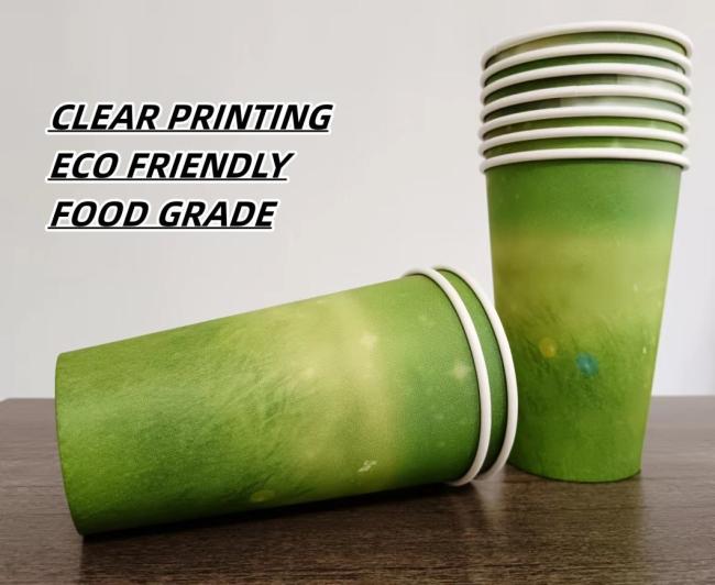 Factory Price Environmentally Single Wall Paper Cups with Lid