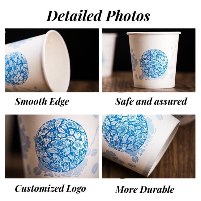 7oz 9oz Good Quality Single Wall Christmas Paper Coffee Cup