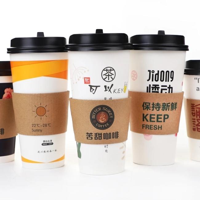 Cheap Coffee Cup Disposable Cup Takeaway Coffee Paper Cups with Lid