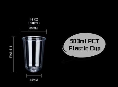 중국 일반 공급 10oz-20oz 일회용 플라스틱 음료 커피 주스 음료 컵 OEM 컵 판매용