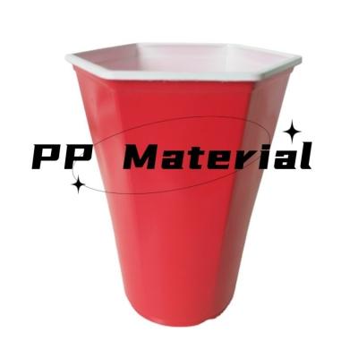중국 16oz 레드 블루 바루스 컬러 PP 일회용 플라스틱 컵 OEM 및 플렉서그래픽 인쇄 판매용