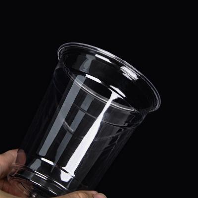중국 10oz / 14oz / 16oz / 20oz / 24oz / 40oz 핫 컵 일회용 분해 가능한 애완 동물 플라스틱 음료 판매용
