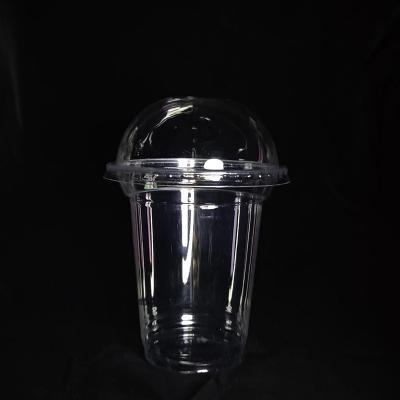 중국 10oz / 14oz / 16oz / 20oz / 24oz / 40oz 핫 컵 일회용 분해 가능한 애완 동물 플라스틱 음료 판매용
