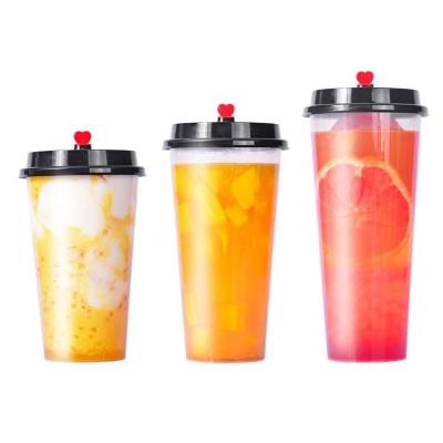 중국 500/750/1000ml 일회용 차가운 음료 컵 환경 친화적 및 사용자 정의 가능 판매용