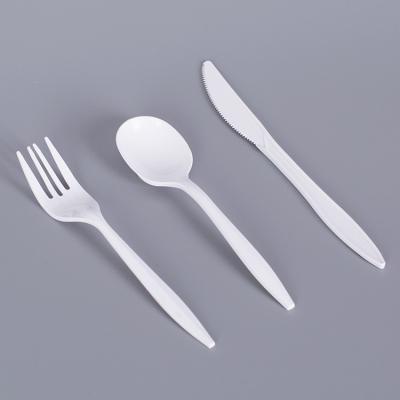 중국 맞춤형 환경 친화적 일회용 플라스틱 설비 세트 컵 포크 칼 30일 반품 판매용