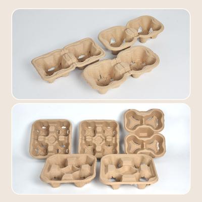 200*90*250mm 카드보드 종이 컵 캐리어 사용자 지정 로고 1/2/4 칸막이 14kg