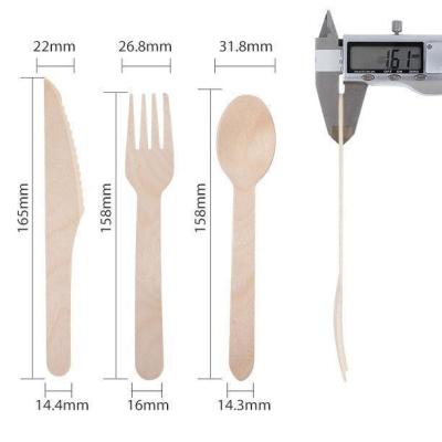 Chine Couverts à cuillère à fourchette réutilisables pour le camping et les voyages en fibres de bois écologiques à vendre