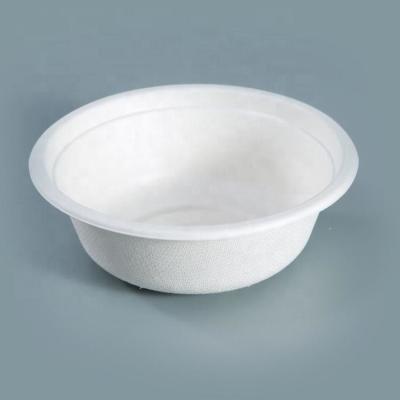 Chine Cuvette de salade de soupe de pâte de bagasse écologique avec couvercle de différentes tailles et options de couvercle à vendre