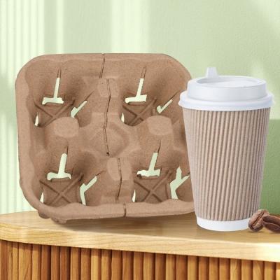 Chine Porte-gobelets écologique pour une fois et pour deux fois, plateaux pour tasses de café et plateaux personnalisables à vendre