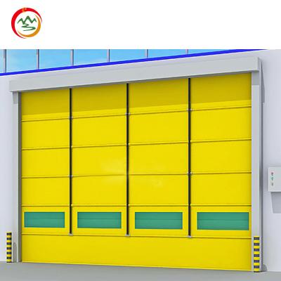 China Factory Fast Industrial PVC Warehouse Interior Fast Roller Shutter PVC High Speed Door Radar Sensing Stacking Door for sale
