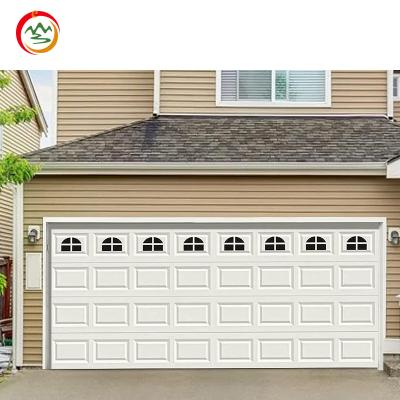 China Factory Manufacturer's Modern Auto Lift Steel Overhead Motorized Bifold Sectional Garage Door for Apartment Projects Anti-Theft for sale