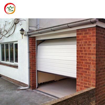 China Modern 16x7 Side-Hung Glass Roller Shutter Door Home New Style Automatic Open Universal Remote Motor Cheap Polymer Villas for sale