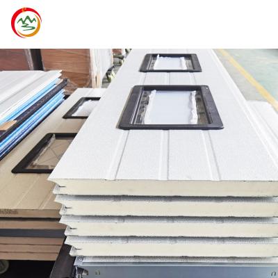China Factory Direct PU Foam Sandwich Panel Windows Modern Design Automatic Open Style Windproof Feature for Sectional Garage Door for sale