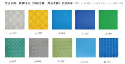 China Suelo de goma incombustible durable de la piscina, gris/amarillo/azul/verde en venta
