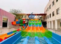 Quality Multiple Lines Funny Water Racer Slide Customized For Amusement Park for sale