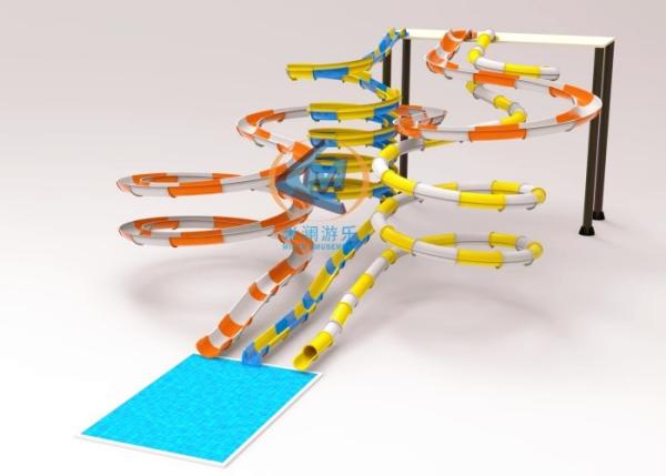 Quality Smooth Surface Spiral Water Slide High Durability For Public Area for sale
