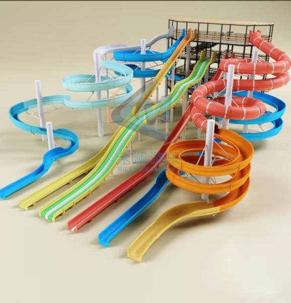 Quality Smooth Surface Spiral Water Slide High Durability For Public Area for sale