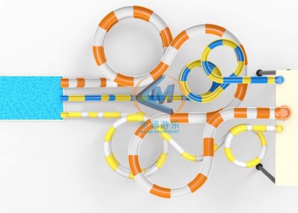 Quality Smooth Surface Spiral Water Slide High Durability For Public Area for sale