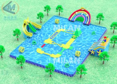 China Durable PVC Inflatable Park Colorful Design 45x30m Wear Resistant For Outdoor Use for sale