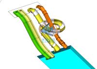 Quality 3.7M Height Fiberglass Pool Slide Outdoor For Kids Teenagers for sale