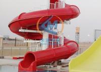 Quality Fiberglass Material Water Single Spiral Slide 6-8mm Thickness For Swimming Pool for sale