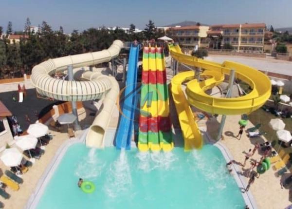 Quality FRP Spiral Water Pool Slide Durable Spiral Body Water Slide For Adults for sale