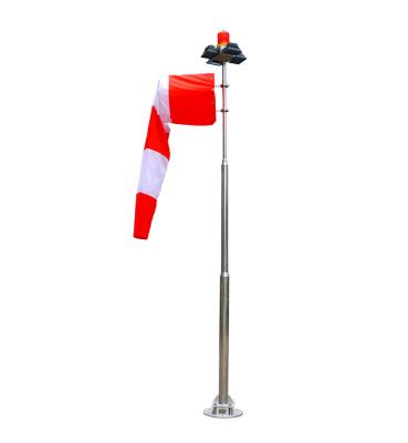Cina Stainless steel material FAA standard windsock for helipad / helipad windsock / windcone with helipad lighting in vendita