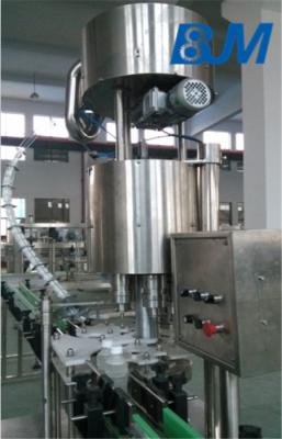 Cina SUS304 350 - macchina di plastica della capsulatrice della bottiglia 1250ml con 6 teste di coperchiamento 1500kg in vendita