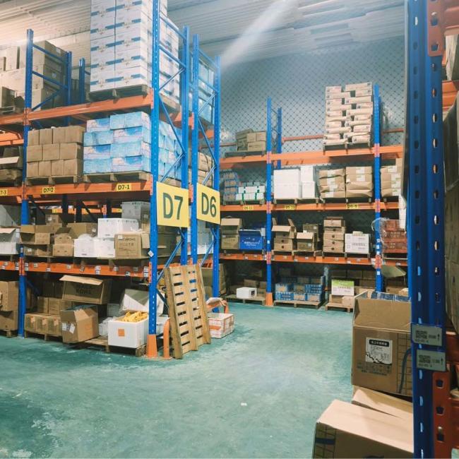 Pallet rack installation example